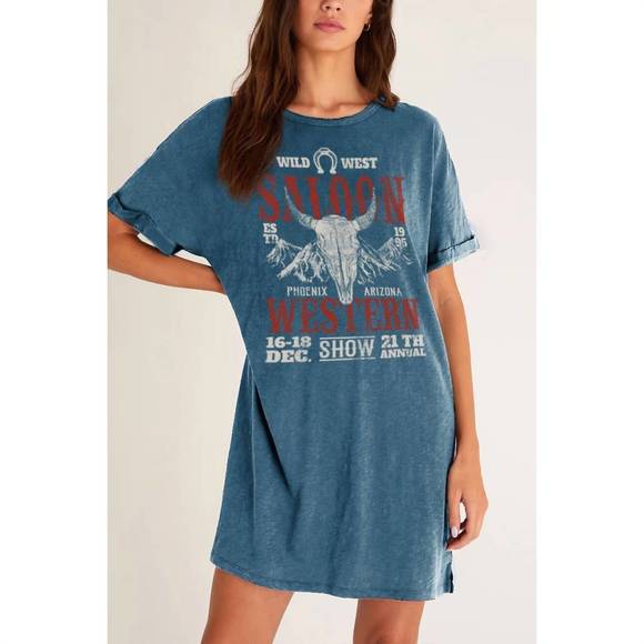 HRT & LUV | Dresses | New Hrt Luv Saloon Lover Mineral Dress In Denim ...